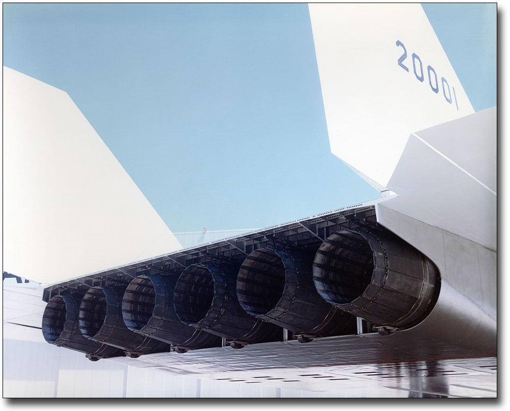 XB-70 / XB-70A AIRCRAFT ENGINE NOZZLES 8x10 SILVER HALIDE PHOTO PRINT ...